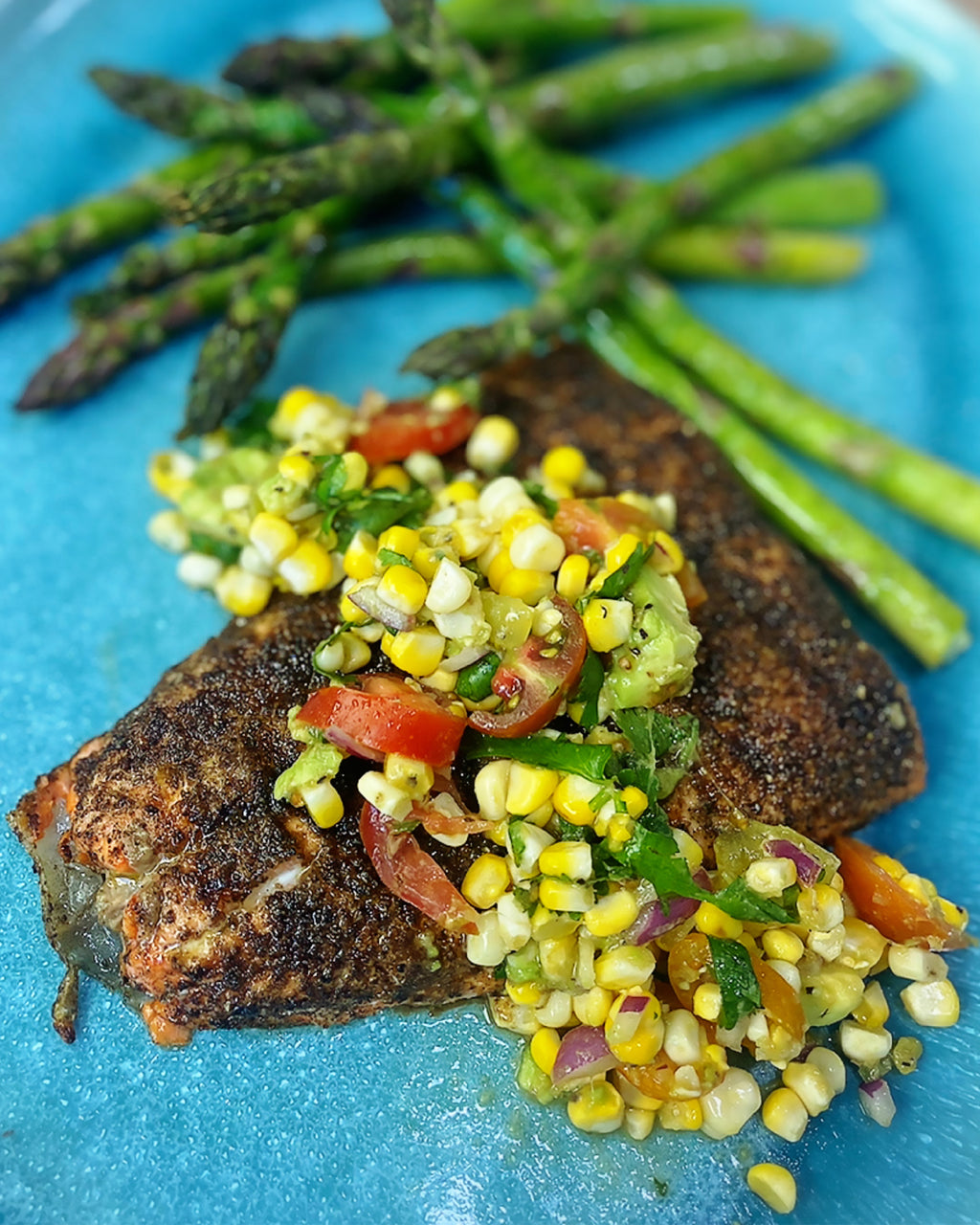 Char Crust® Salmon and Corn & Tomato Salsa – Char Crust® Dry-Rub Seasonings