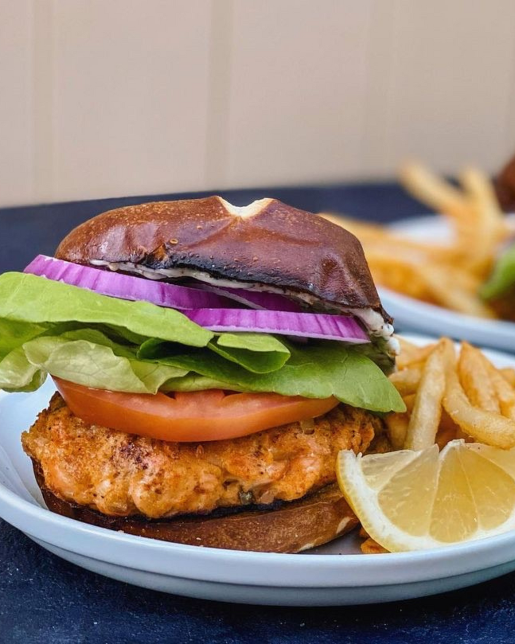 Salmon Burger with Rotisserie Roast – Char Crust® Dry-Rub Seasonings
